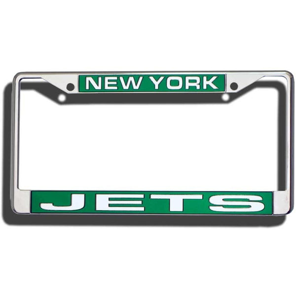 NFL New York Jets Laser Cut Chrome License Plate Frame – All Sports-N ...